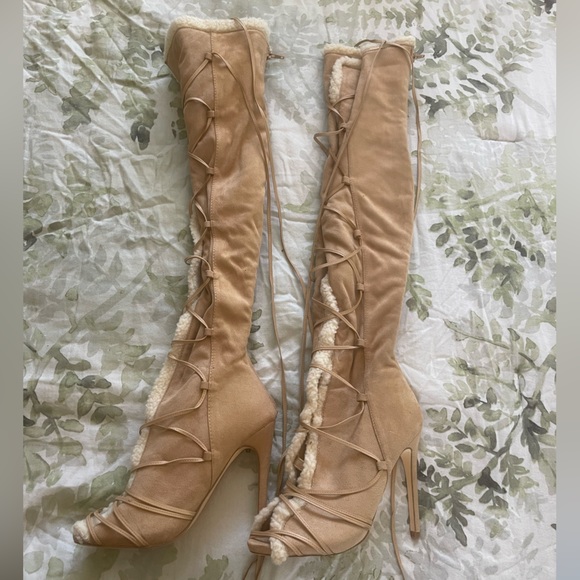 Shoes | Long Tan Thigh High Boots | Poshmark